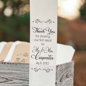 Thank You for Sharing Our First Meal Together Wedding Silverware ...