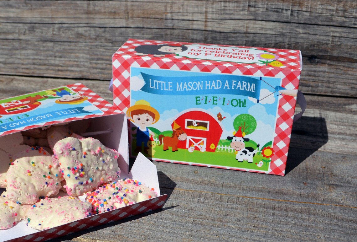 Animal Cracker Boxes for Farm Birthday Party or Petting Zoo | Etsy