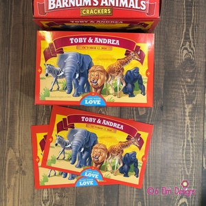 Animal Cracker Labels and Stickers, Wedding Animal Cracker Stickers ...