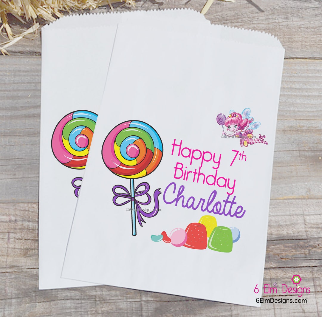 Candyland Fairy Paper Party Favor Bags | Candy Land Favors | Birthday ...