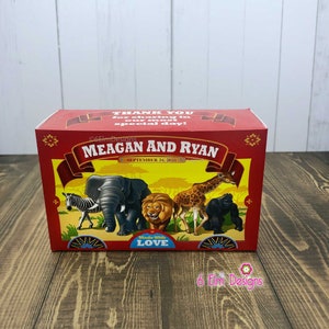 Animal Cracker Boxes, Children's Carnival Birthday Party Favor, Barnum ...