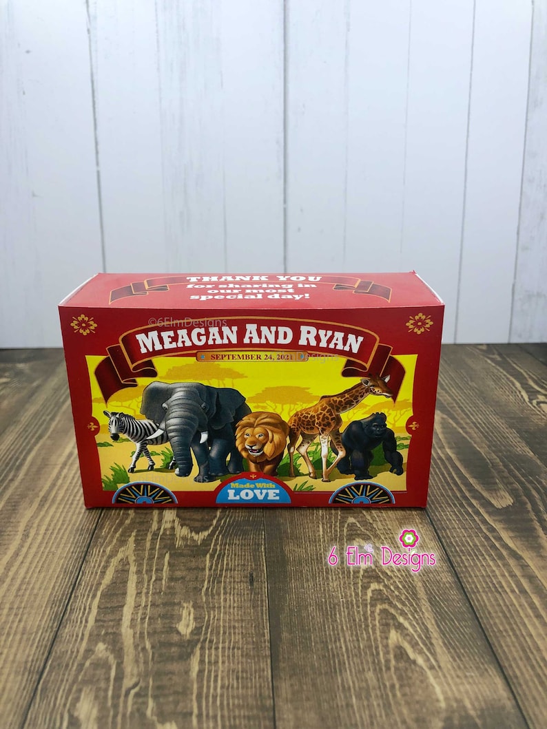 Animal Cracker BOXES, Children's Carnival Birthday Party Favor, Barnum ...