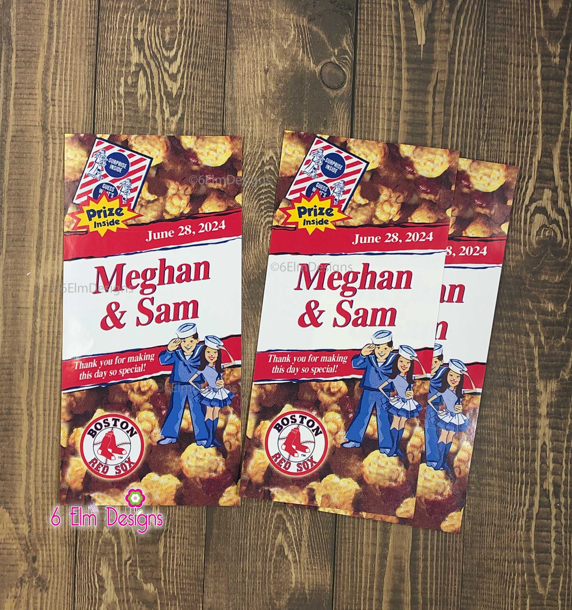 Cracker Jack Labels, Custom Cracker Jack Stickers for Weddings ...