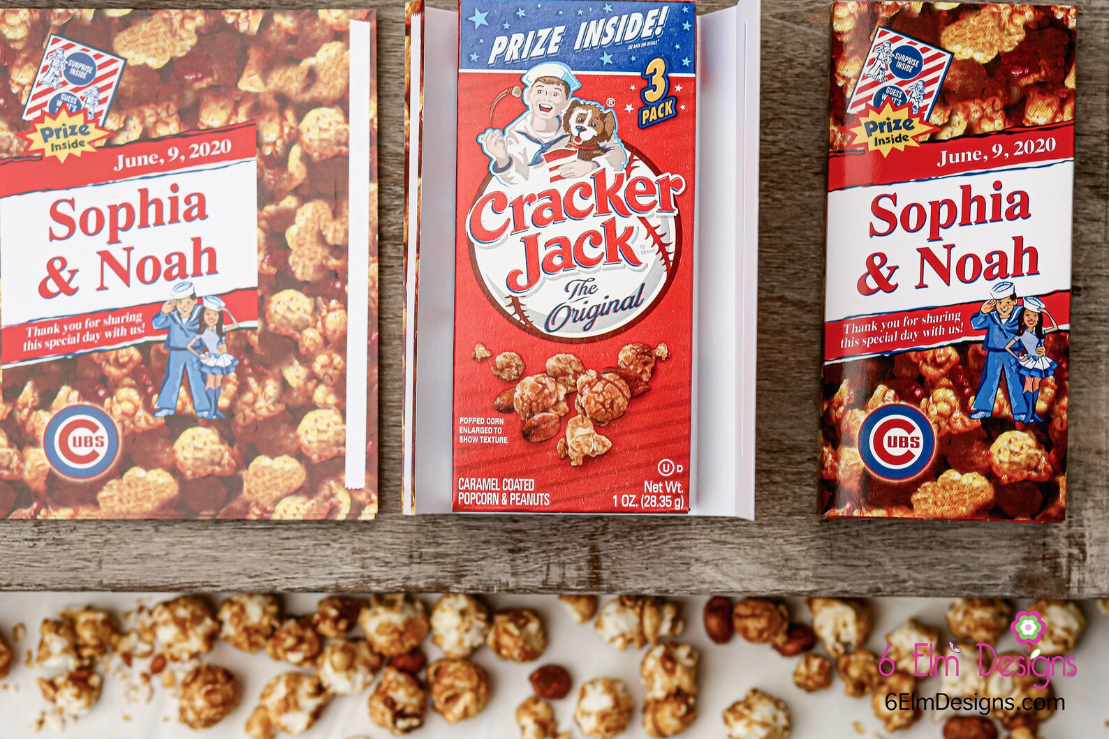 Cracker Jack Wraps Wedding Baseball Theme Party Favor - Etsy