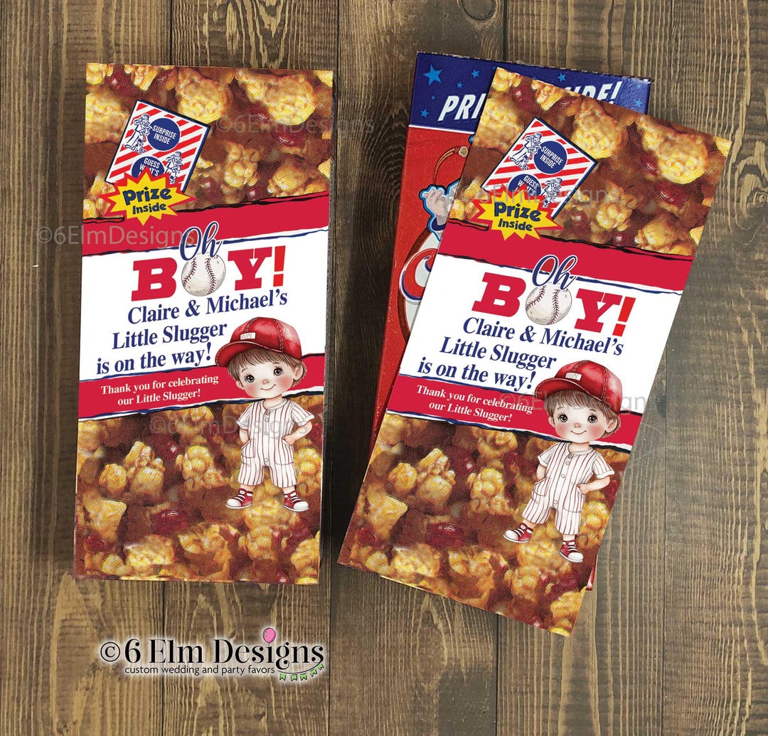 Cracker Jack Labels, Custom Cracker Jack Red Little Slugger Stickers ...