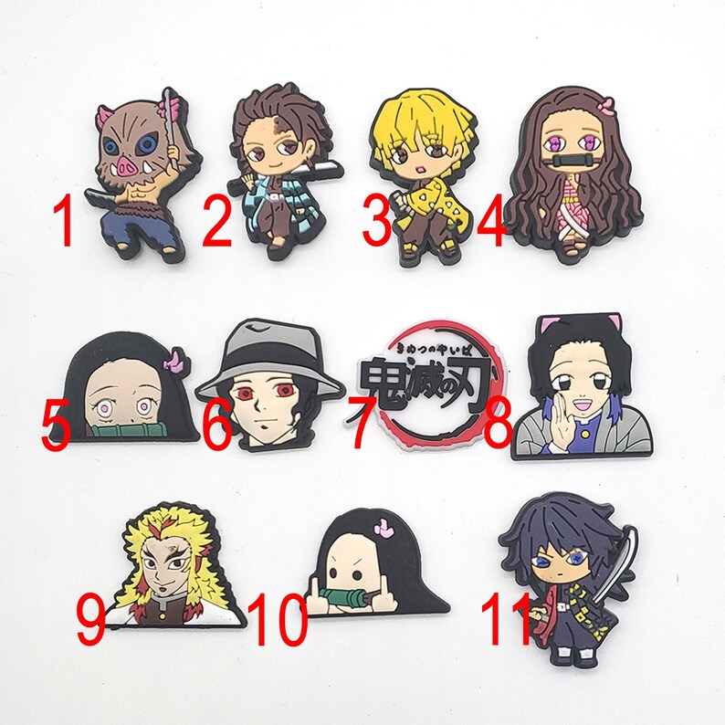 Demon Slayer-inspired Croc Charms | Anime Character Shoe Charms | Fun ...