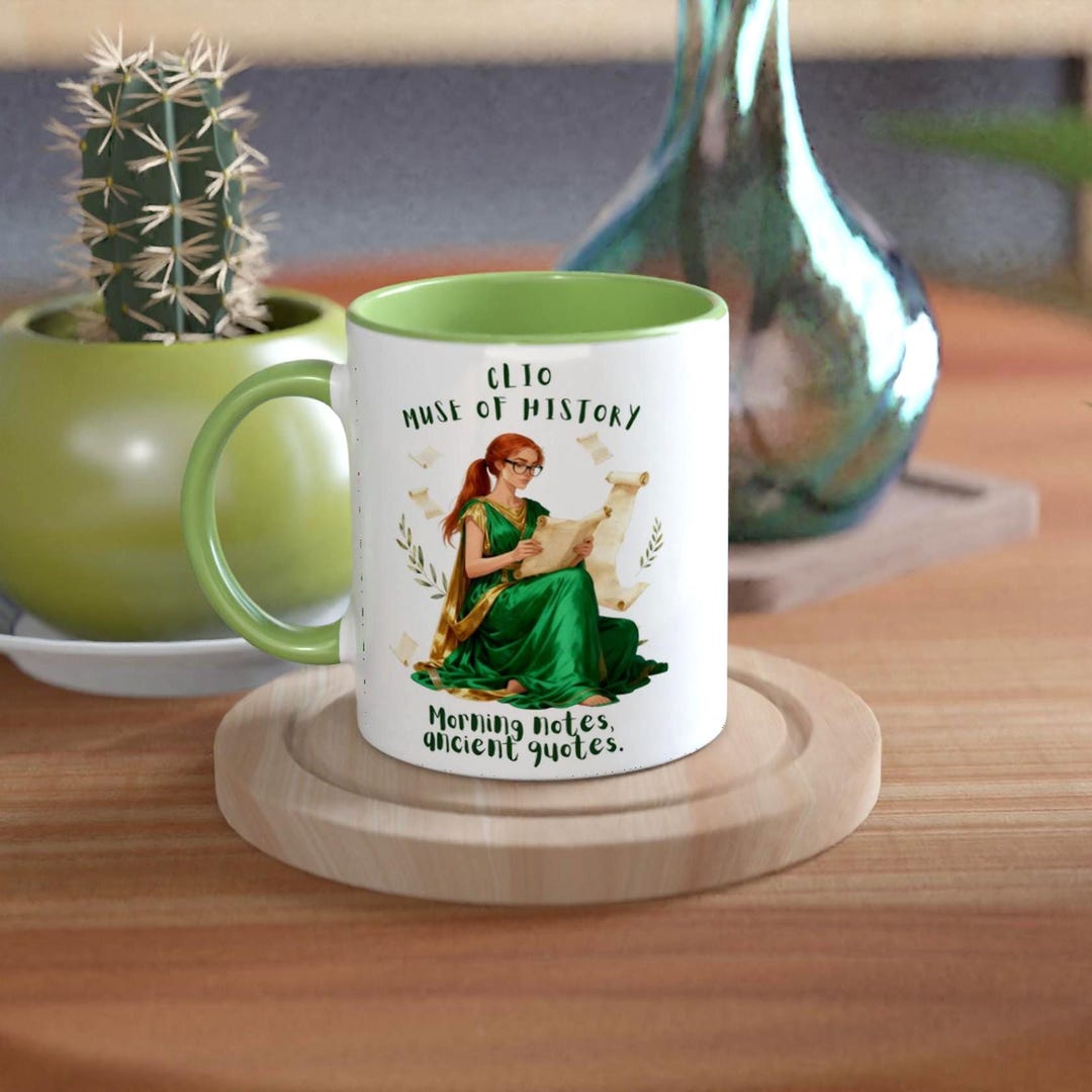 Greek Mythology Clio Muse History Teacher Coffee Mug Ceramic Cup ...