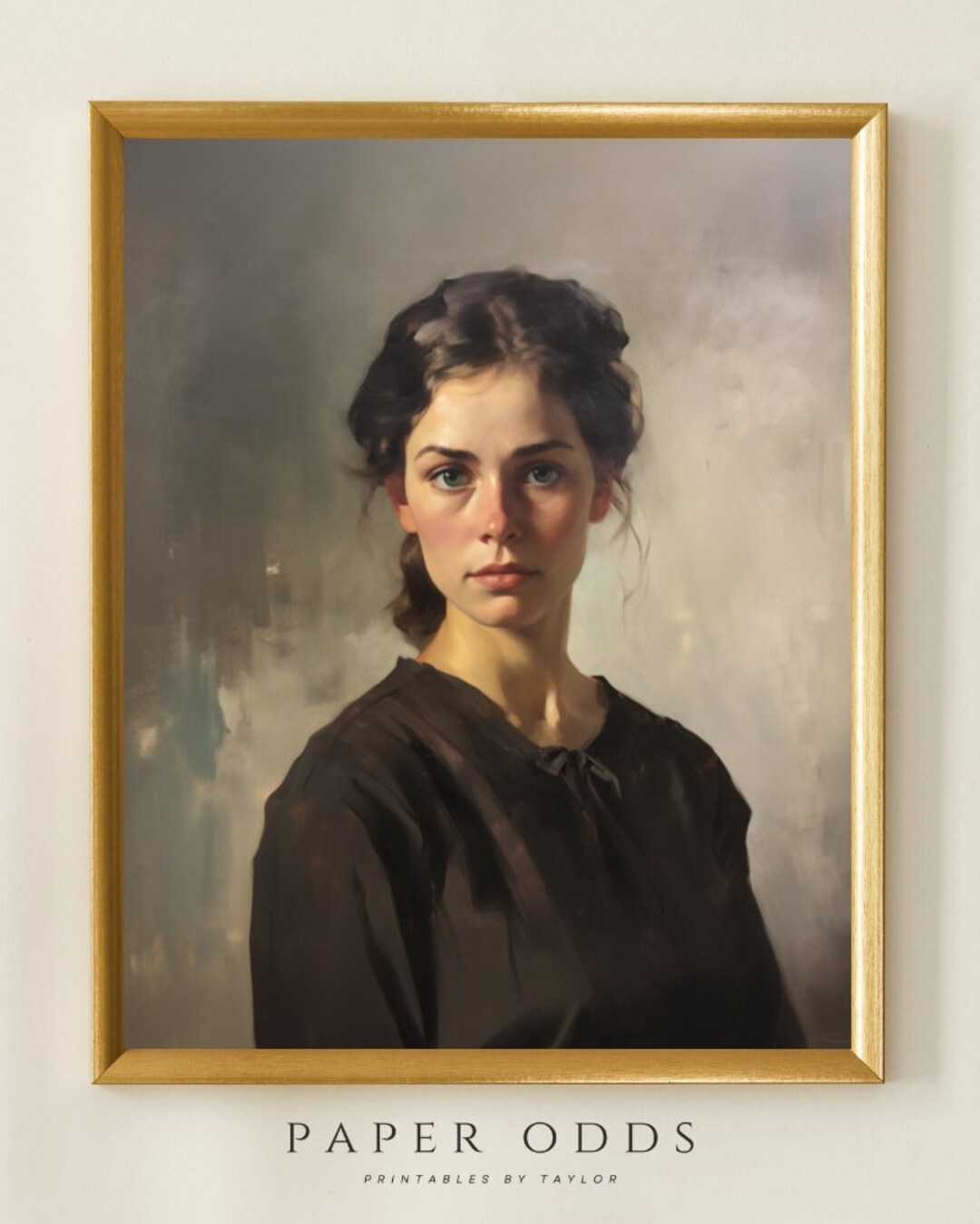 Self Portrait Digital Portrait Print Moody Portrait Art Printable Oil ...