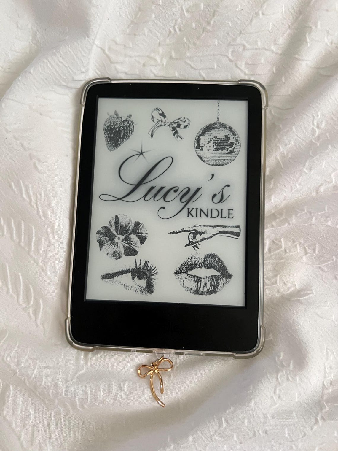 CUSTOM Kindle Lockscreen Aesthetic Print (white With Black Lettering ...