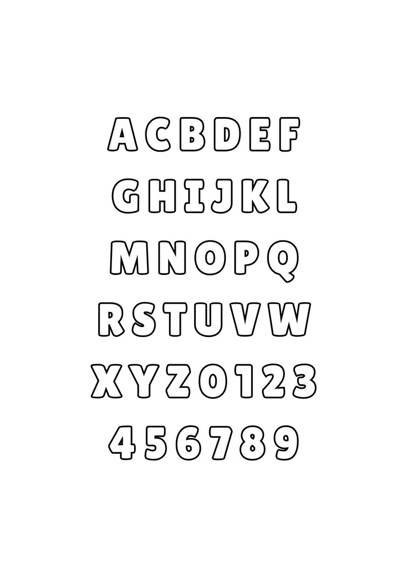 Uppercase Letters Printable, Alphabet Printable, Bubble Capital Letters ...