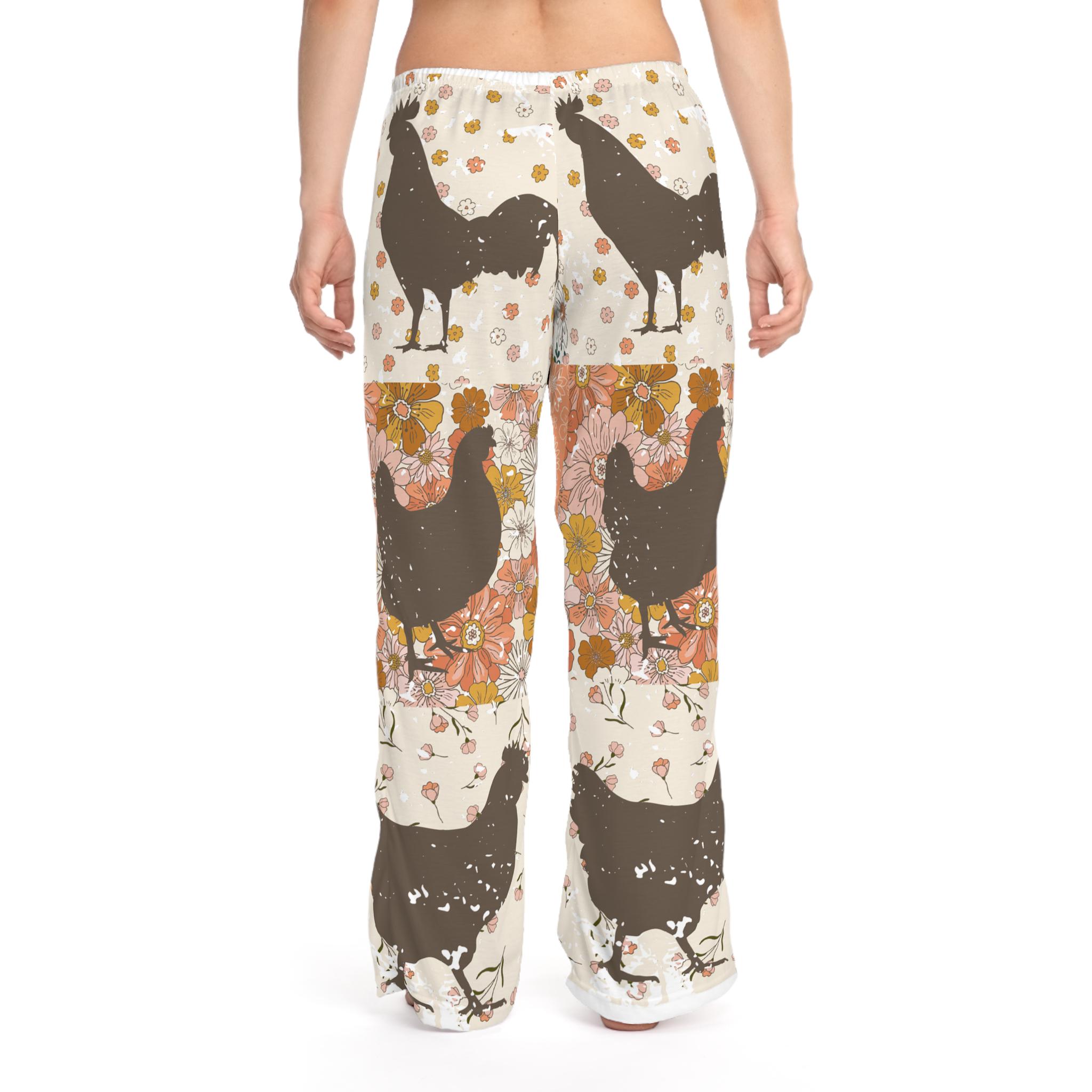 Vintage Chicken Pajama Pants, Chicken Lover Gift, Chicken Pajama ...