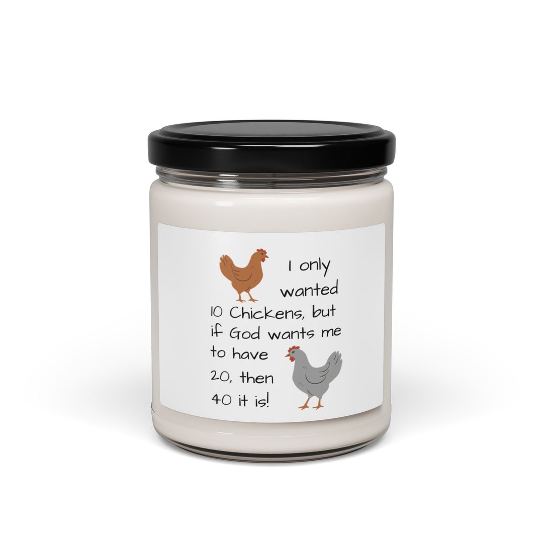 Chicken Math Scented Soy Candle, Chicken Lover's Candle, 9oz Soy Candle ...