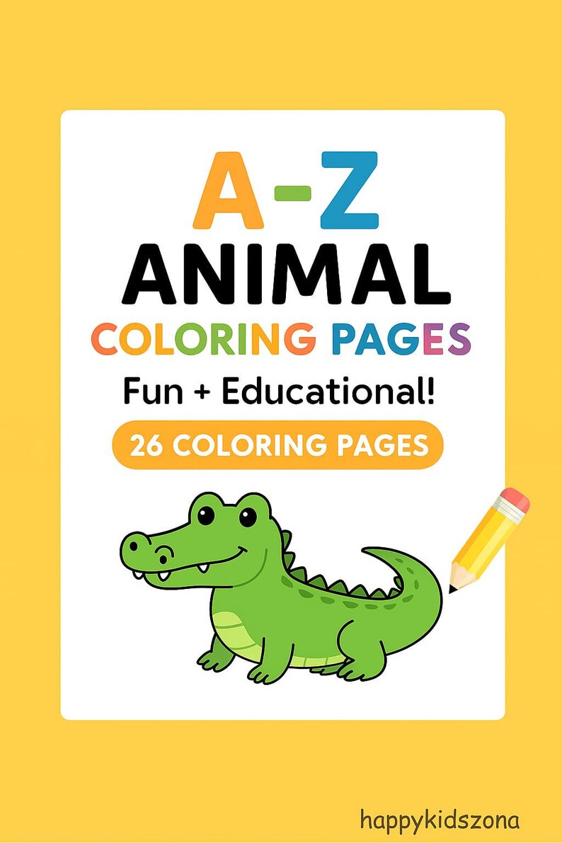 Animal Coloring Pages A-Z | Alphabet Animals Coloring Book for Kids ...