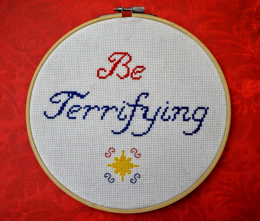 Cross Stitch Pattern "be Terrifying" PDF - Etsy