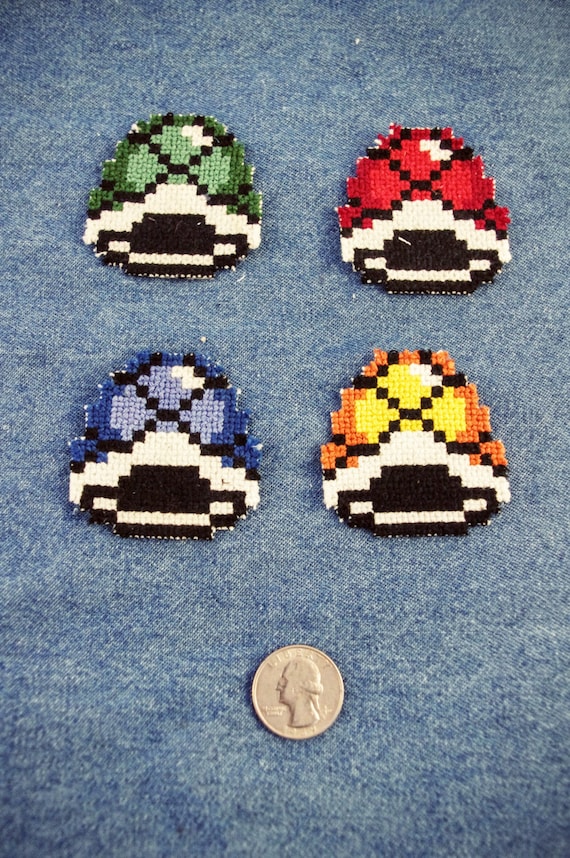 Super Mario World Shells Iron On Patch Set | Etsy