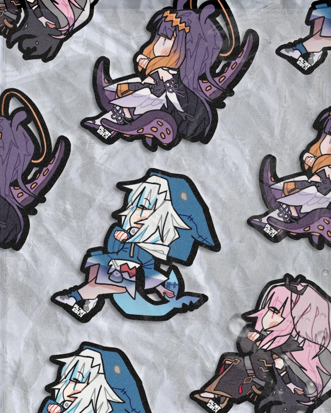 Hololive Vtuber Chibi Vinyl Stickers | Gawr Gura | Ninomae Ina'nis ...