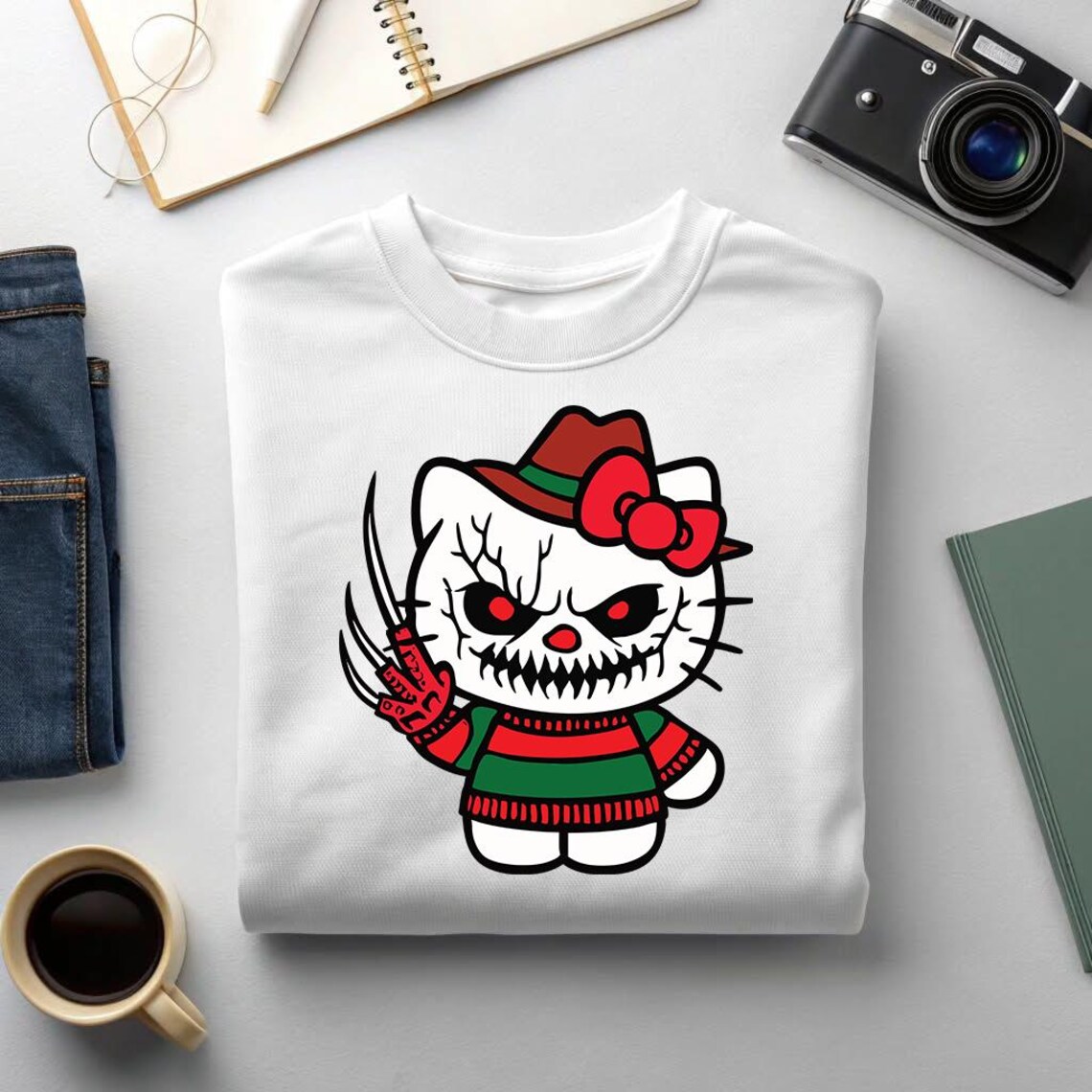 Horror Kitty SVG Bundle | Scary Cute Cat Clipart | Halloween Cat Lover ...