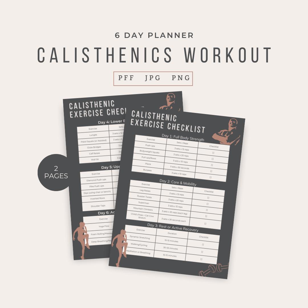 Folya Calisthenics Tracker | 6 Day Workout Program | Bodyweight ...
