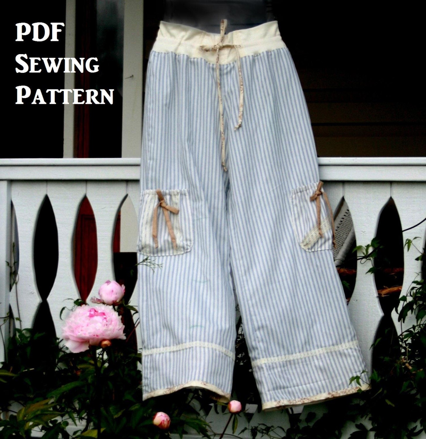 PDF Sewing Pattern Womens Lounge Pants Easy Fit Printable Instant ...
