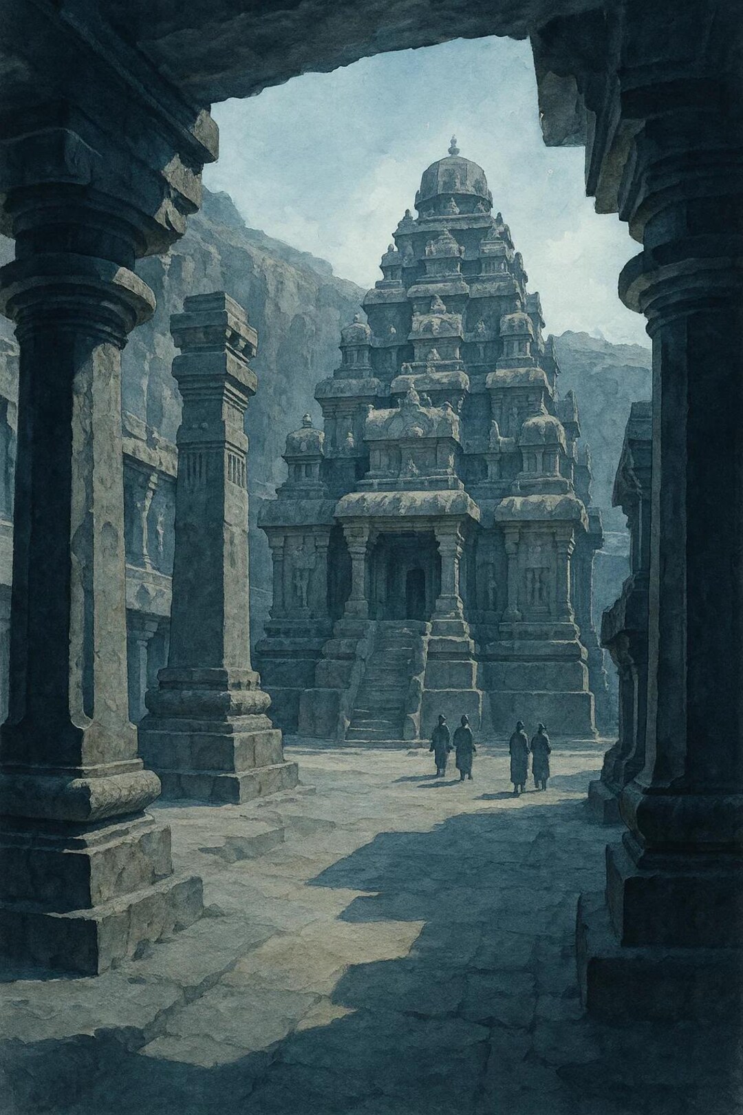 Kailasa Temple Spiritual Printable | Ellora Temple Digital Poster ...