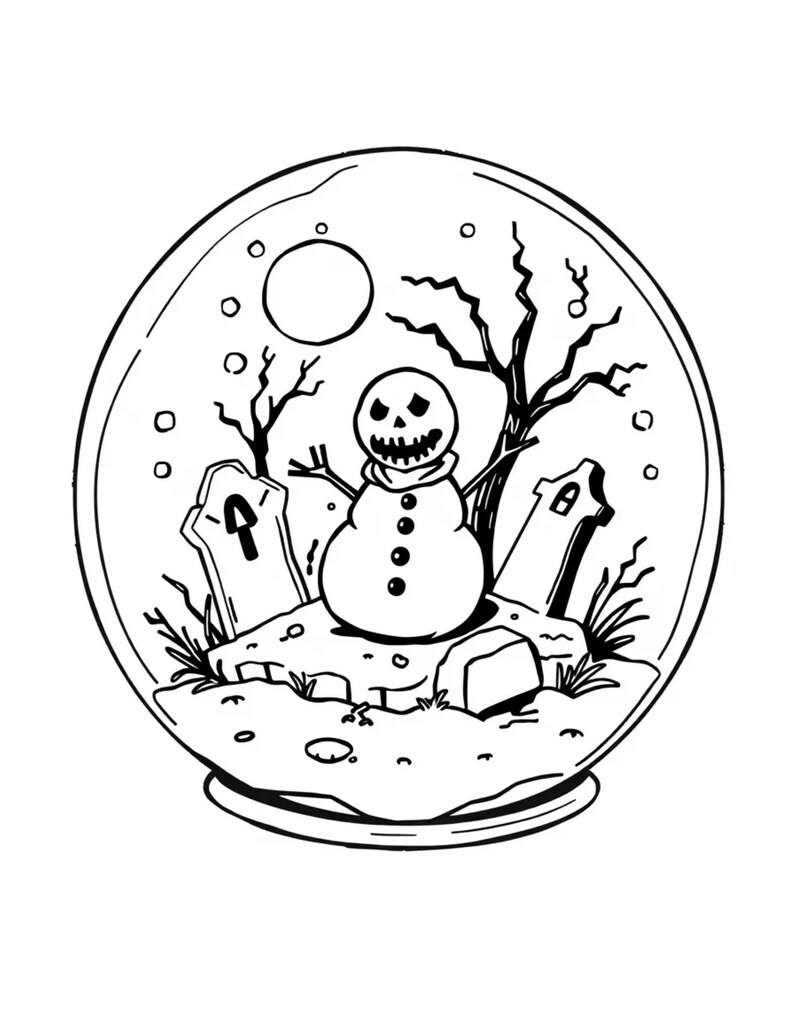 Gothic Christmas Coloring Pages | Digital Download | Dark Holiday ...