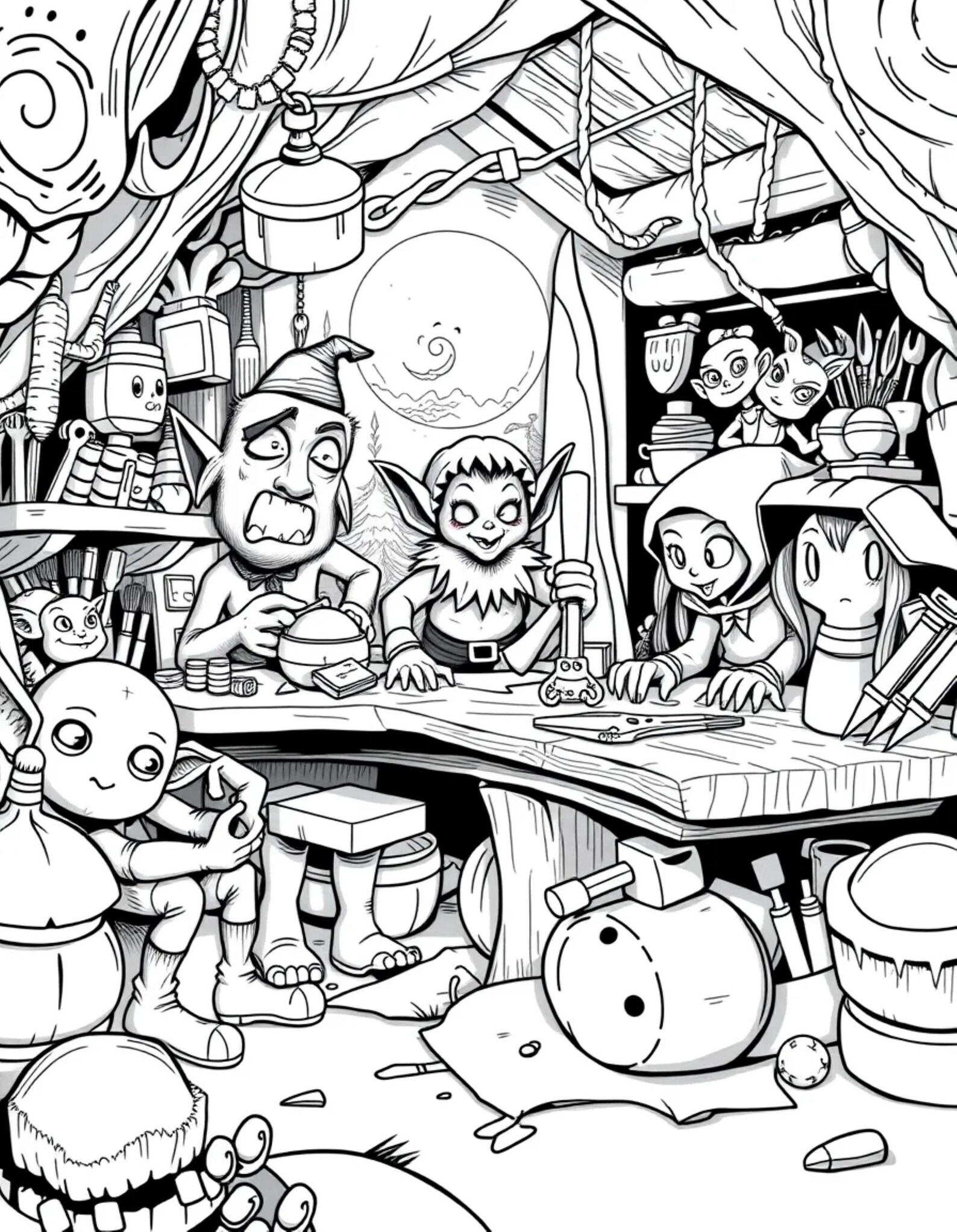 Gothic Christmas Coloring Pages | Digital Download | Dark Holiday ...