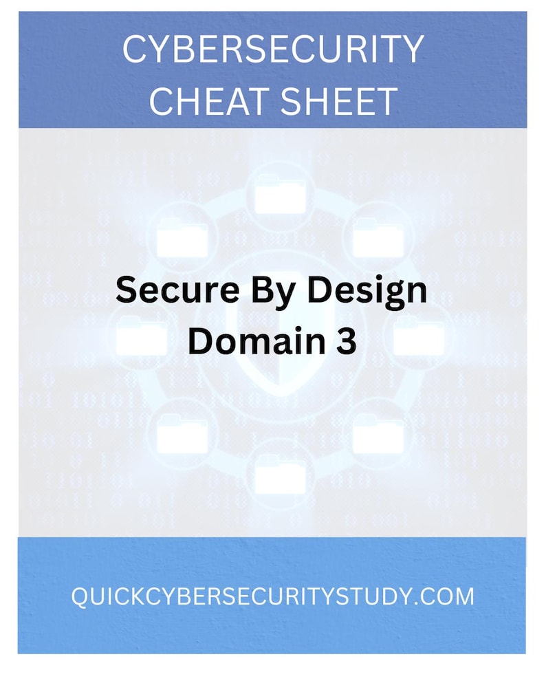 Domain 3 Laminated Cheat Sheet — Secure by Design | CISSP CISM Sec+ ...
