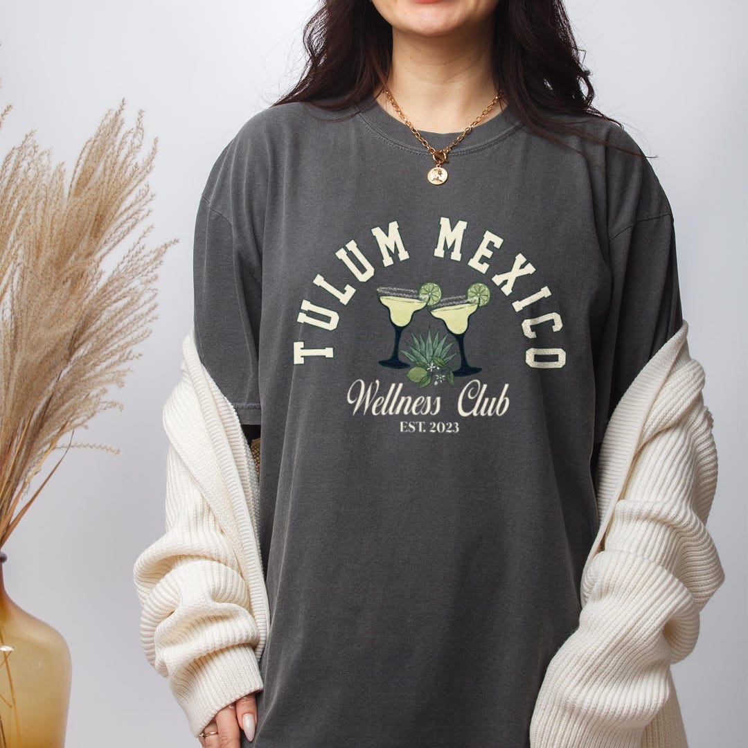 Tulum Mexico Shirt, Tequila Wellness Club Tee, Preppy Margarita Social ...