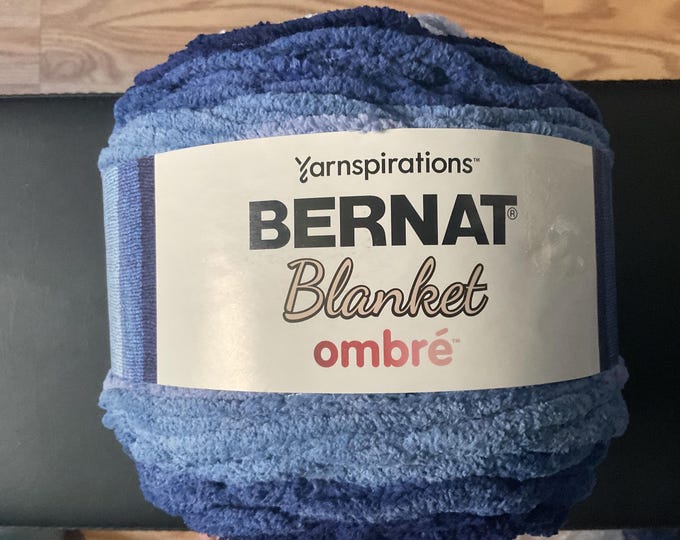 Yarnspirations Bernat Blanket Ombré - Navy Ombré - Etsy