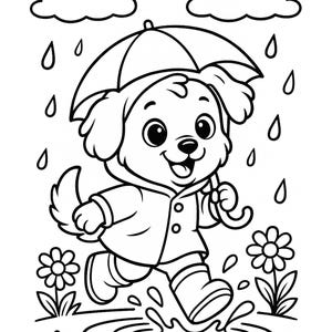 Puppy Coloring Pages for Kids – 15 Cute Dog Activity Sheets, A4 & US ...