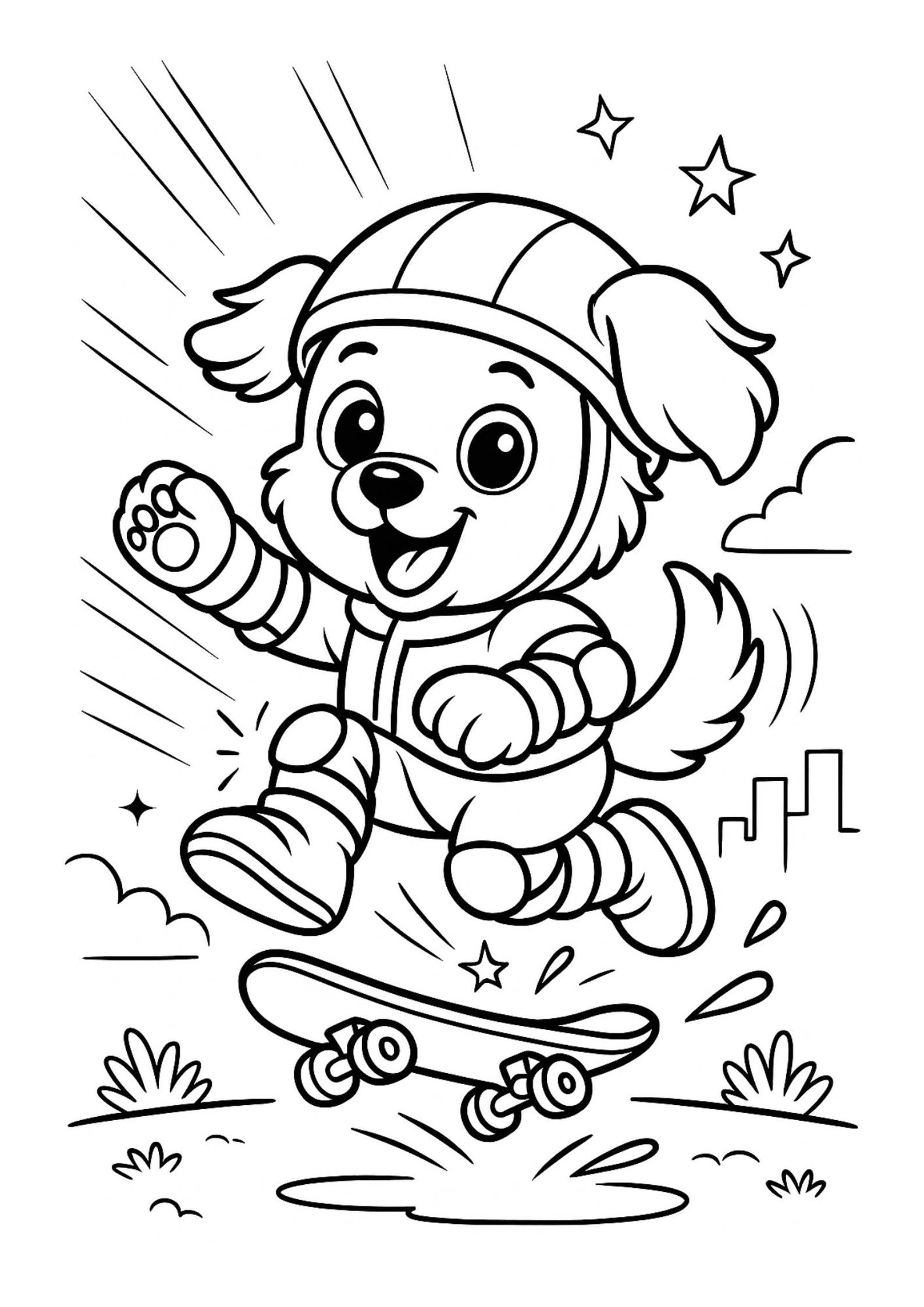Puppy Coloring Pages for Kids – 15 Cute Dog Activity Sheets, A4 & US ...