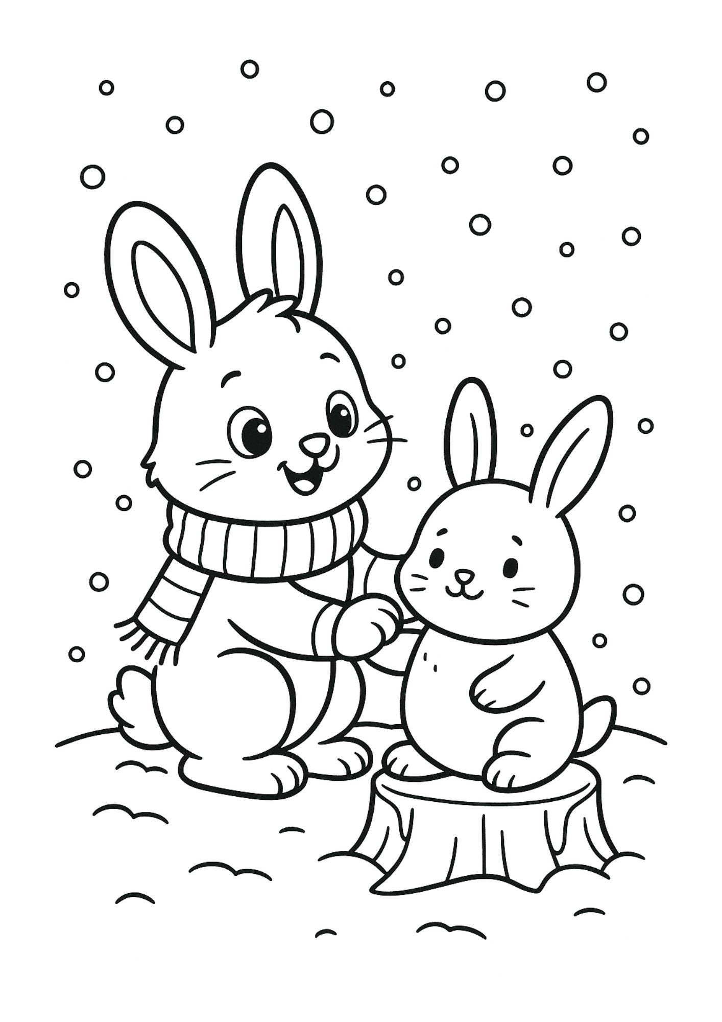 Winter Animals Coloring Pages for Kids - Etsy