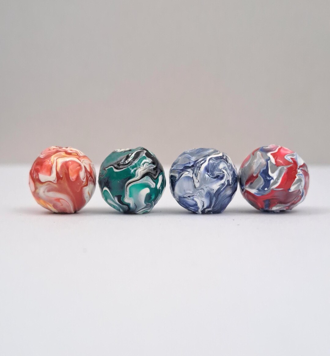 14mm Custom Painted Beads (set of 10) - Etsy