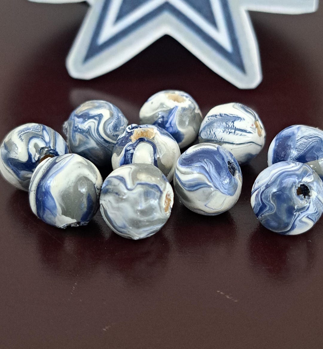 10mm Dallas Cowboys Beads (set of 10) - Etsy