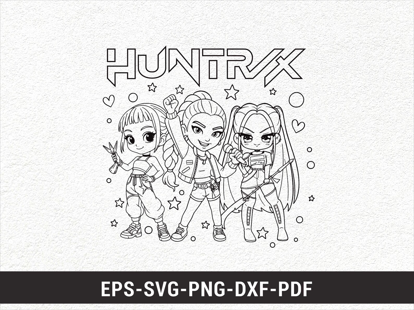 Kpop Huntrix PNG, Kpop Demon Hunters SVG, Rumi Mira Zoey, Anime Lover ...