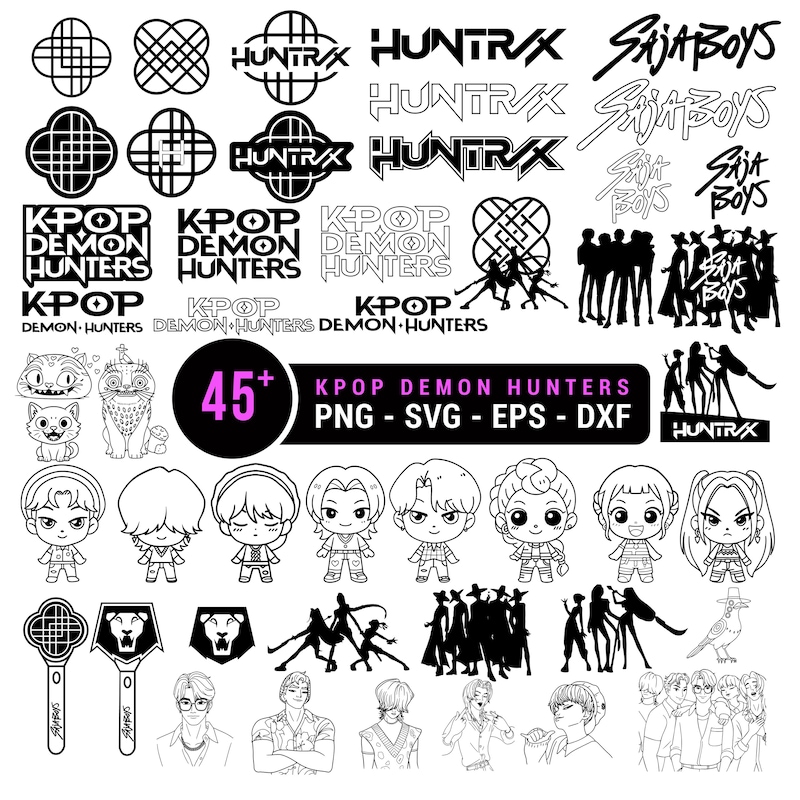 Kpop Demon Hunters Outline - Etsy