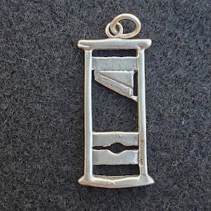 Sterling Silver Guillotine Pendant - Etsy