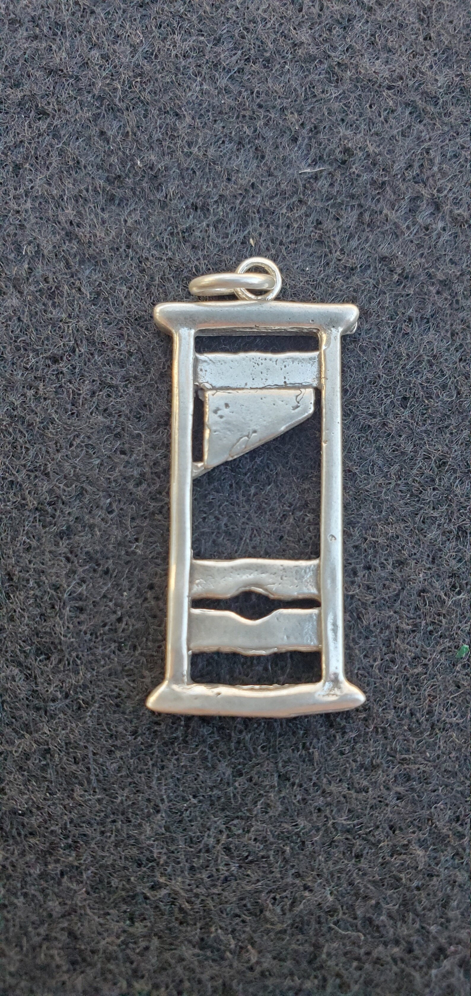 Sterling Silver Guillotine Pendant - Etsy