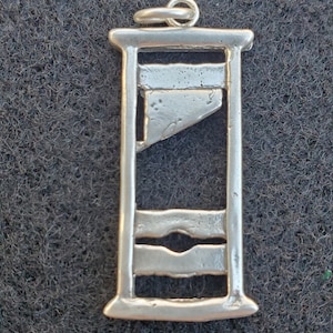 Sterling Silver Guillotine Pendant - Etsy