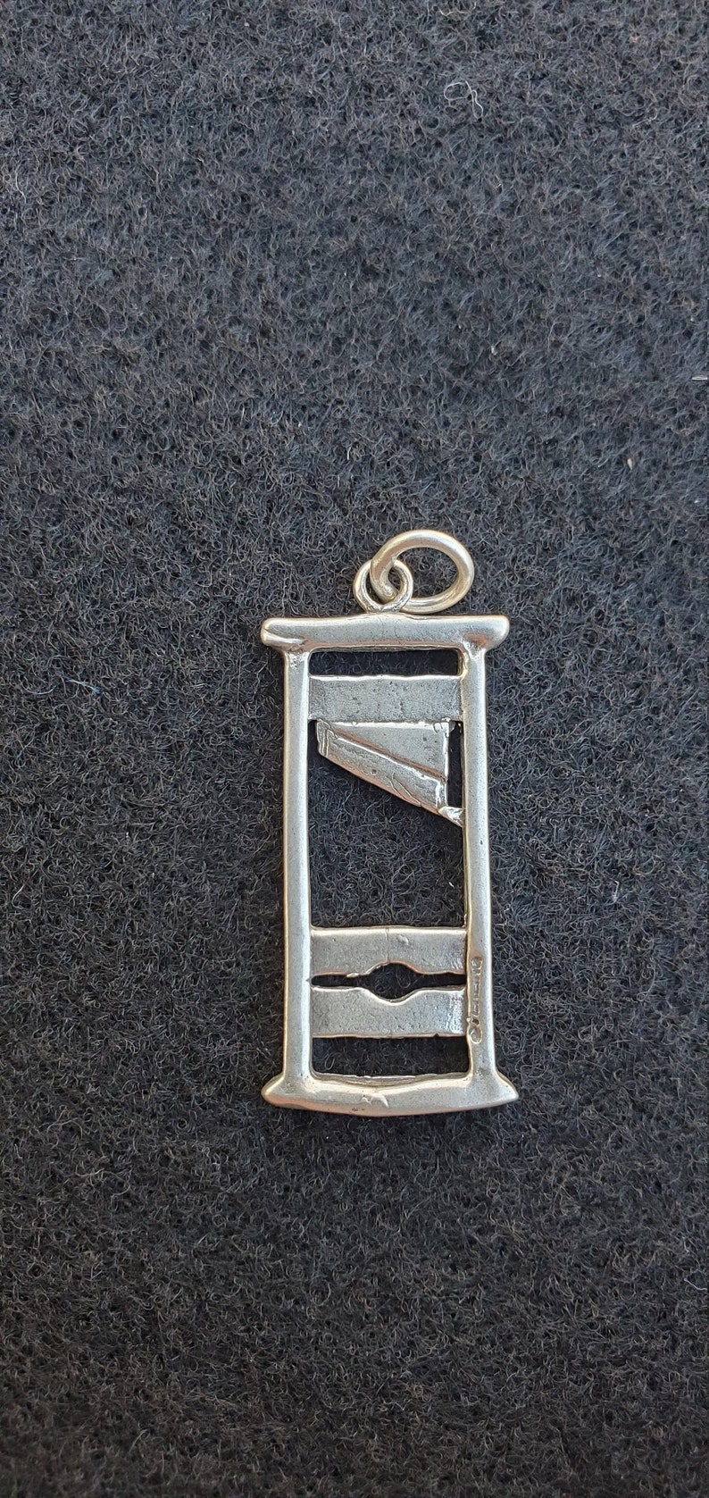Sterling Silver Guillotine Pendant - Etsy