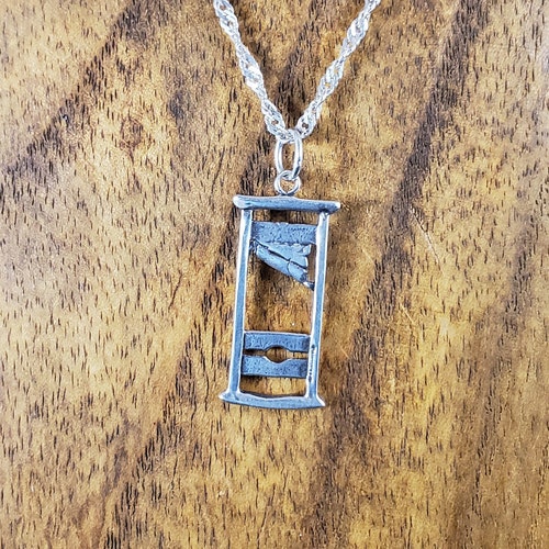 Sterling Silver Guillotine Pendant - Etsy