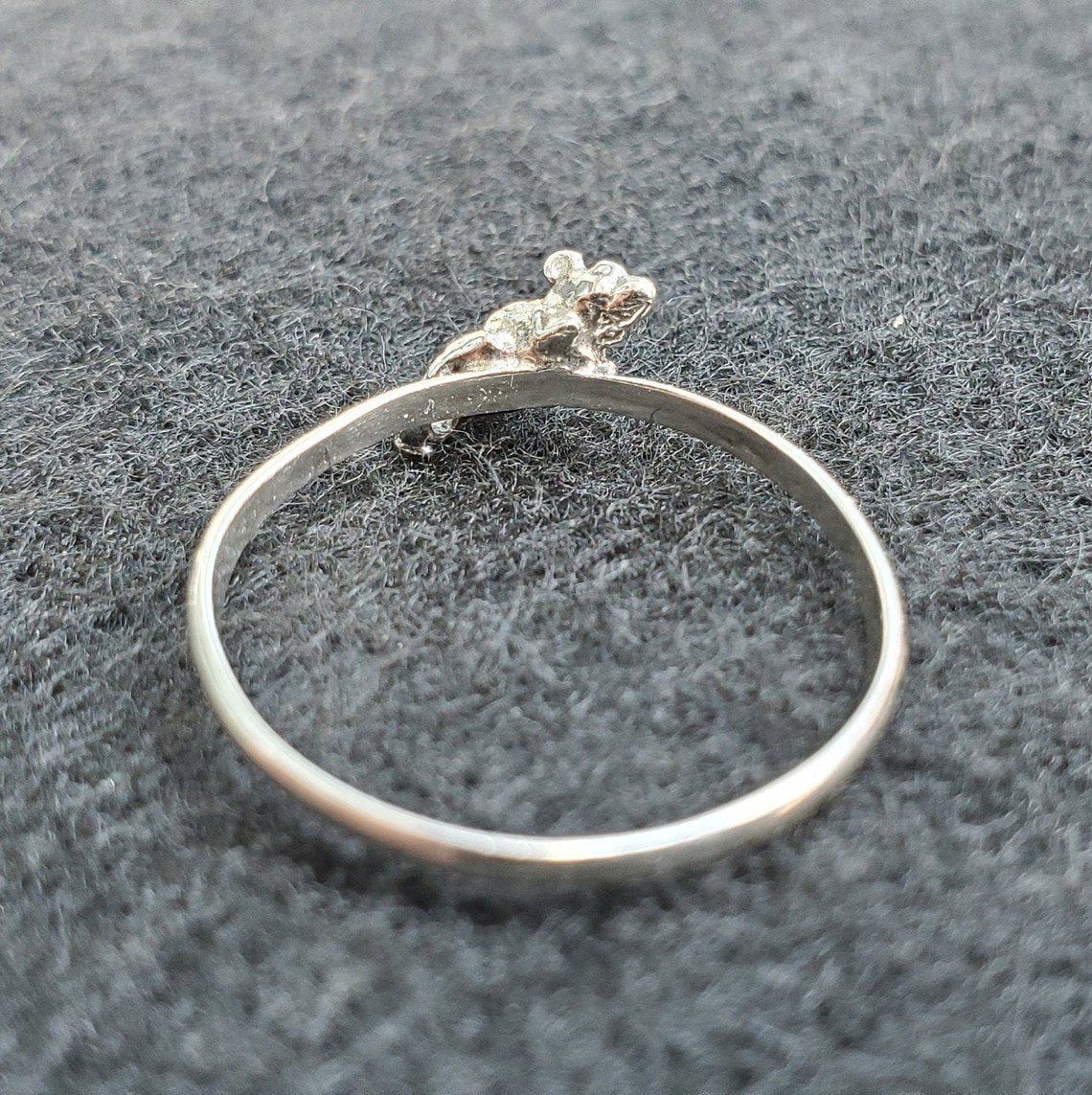 Sterling Silver Mouse Ring - Etsy