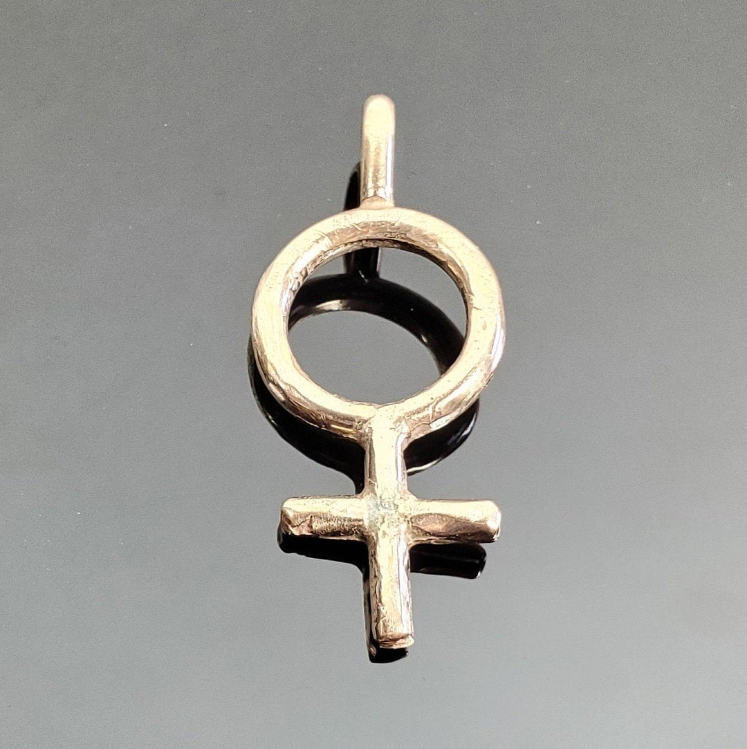 Bronze Female Symbol Pendant - Etsy
