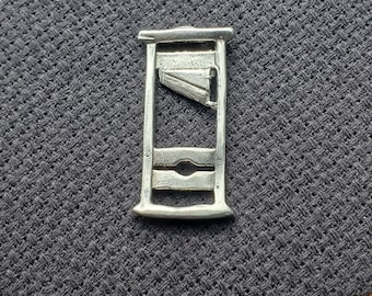 Sterling Silver Guillotine Pendant | Etsy