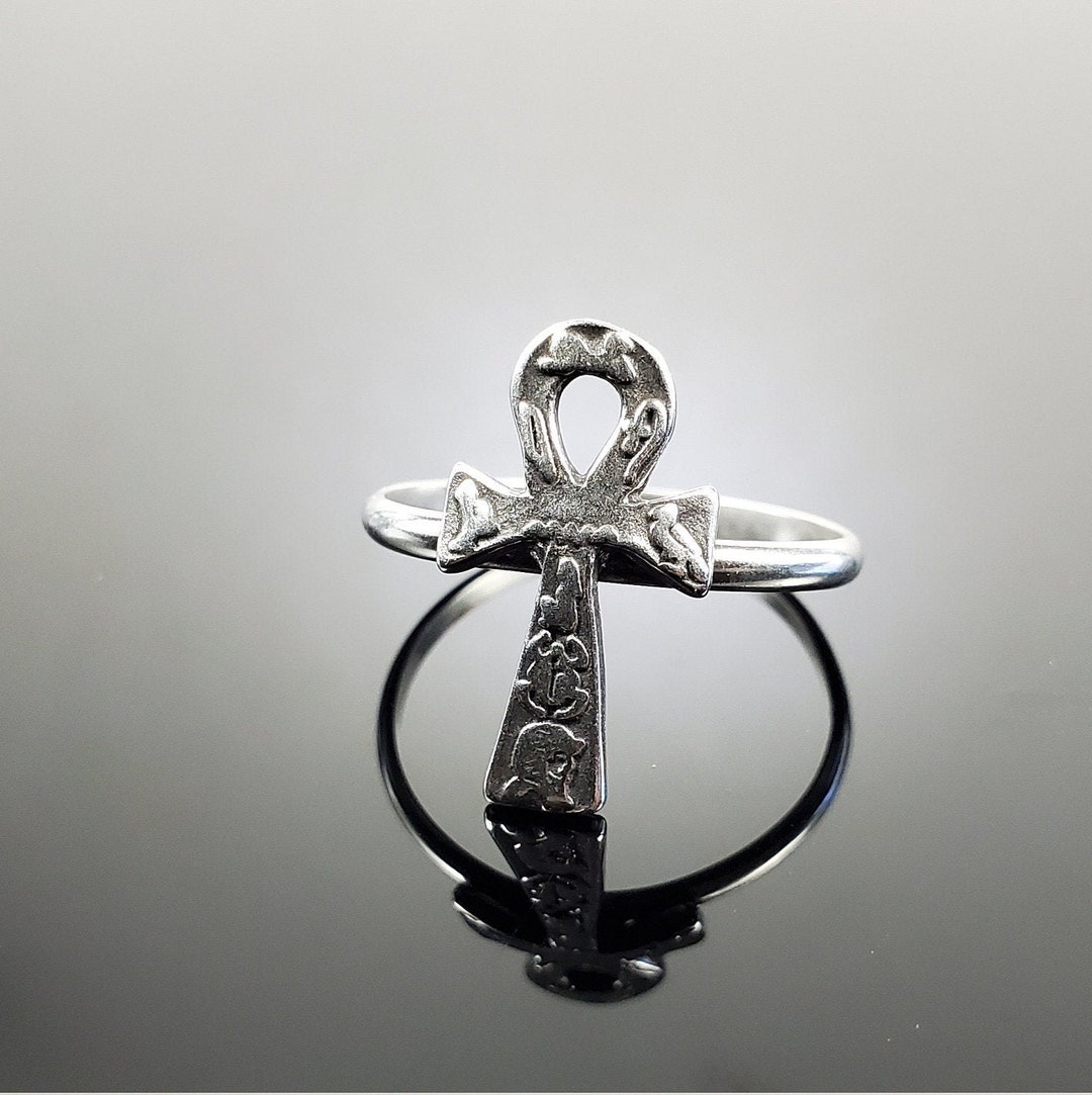 Sterling Silver Ankh Ring - Etsy