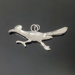 Large Sterling Silver Roadrunner Pendant - Etsy