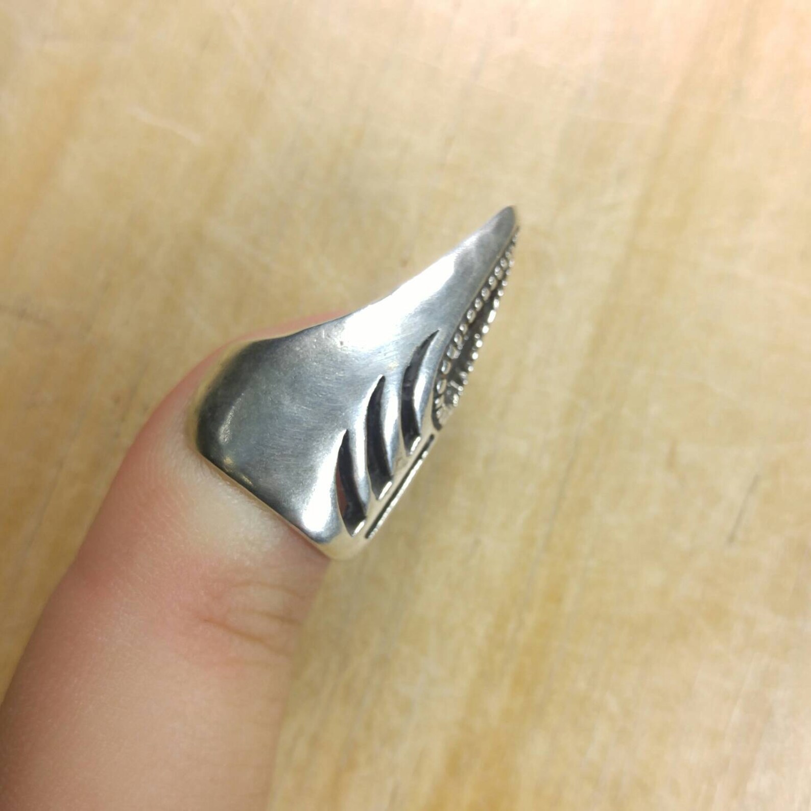 Sterling Silver Fingertip Ring - Etsy