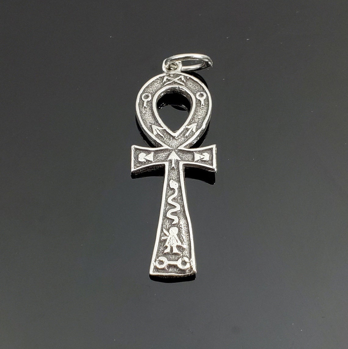 Medium Sterling Silver Ankh Pendant | Etsy