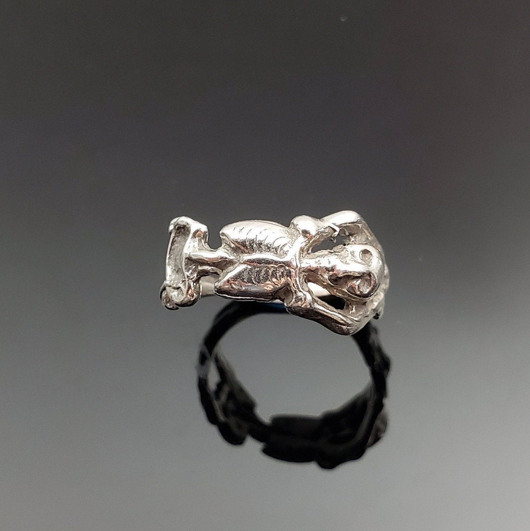 Sterling Silver Skeleton Ring - Etsy