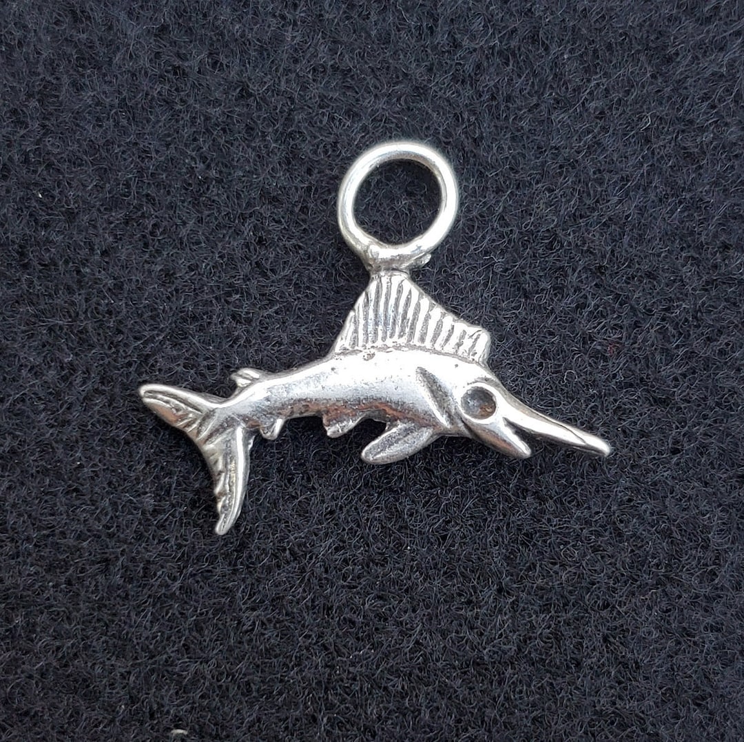 Sterling Silver Swordfish Pendant - Etsy